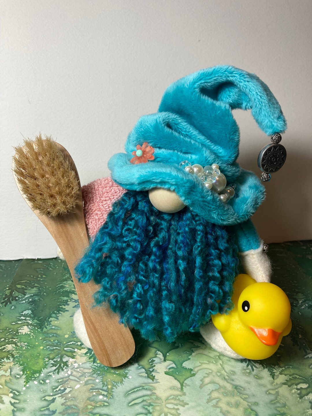 Bath-time Gnome. Rubber Duckie, Back Brush, Towel, Bubbles. - Etsy