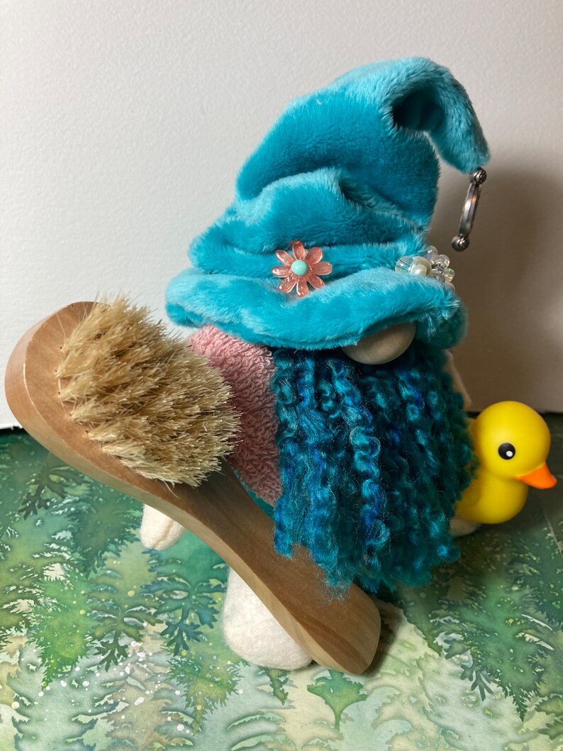 Bath-time Gnome. Rubber Duckie, Back Brush, Towel, Bubbles. - Etsy