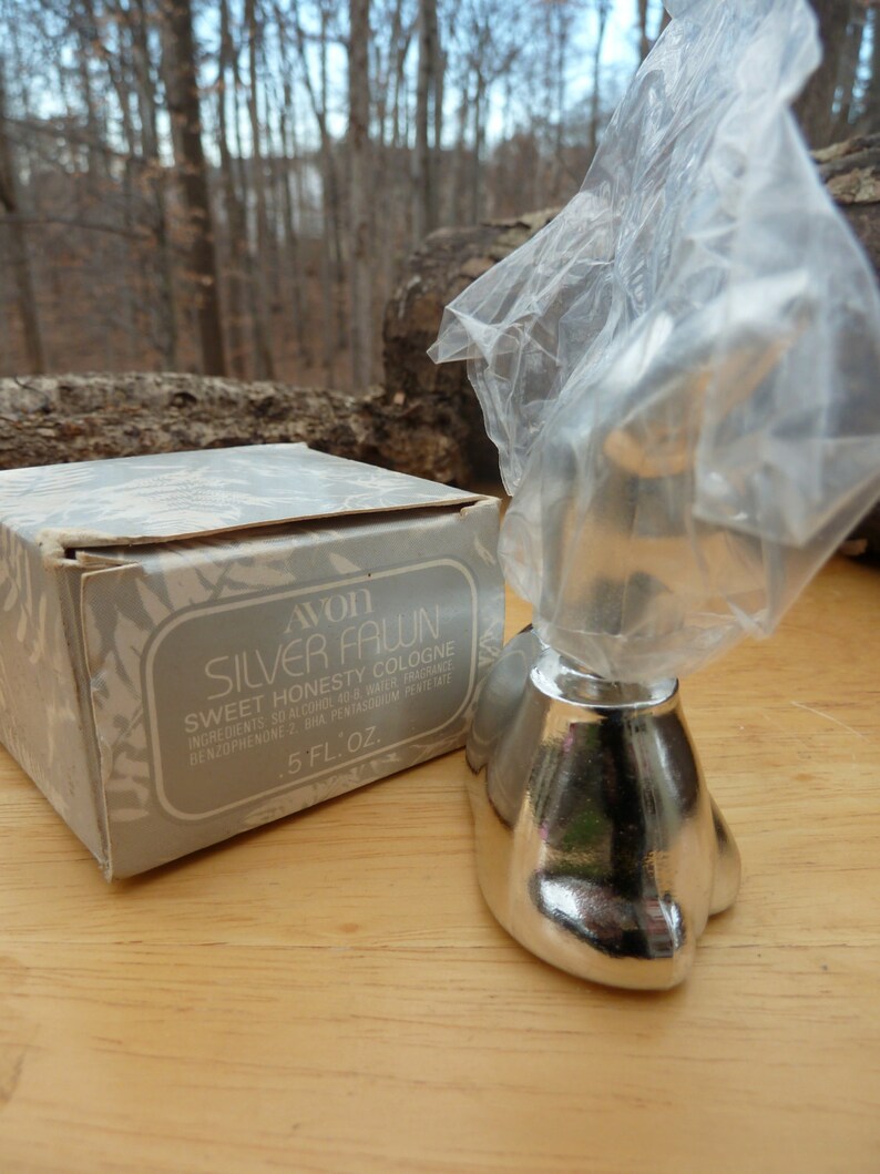 Avon Silver Fawn Cologne Bottle - Etsy
