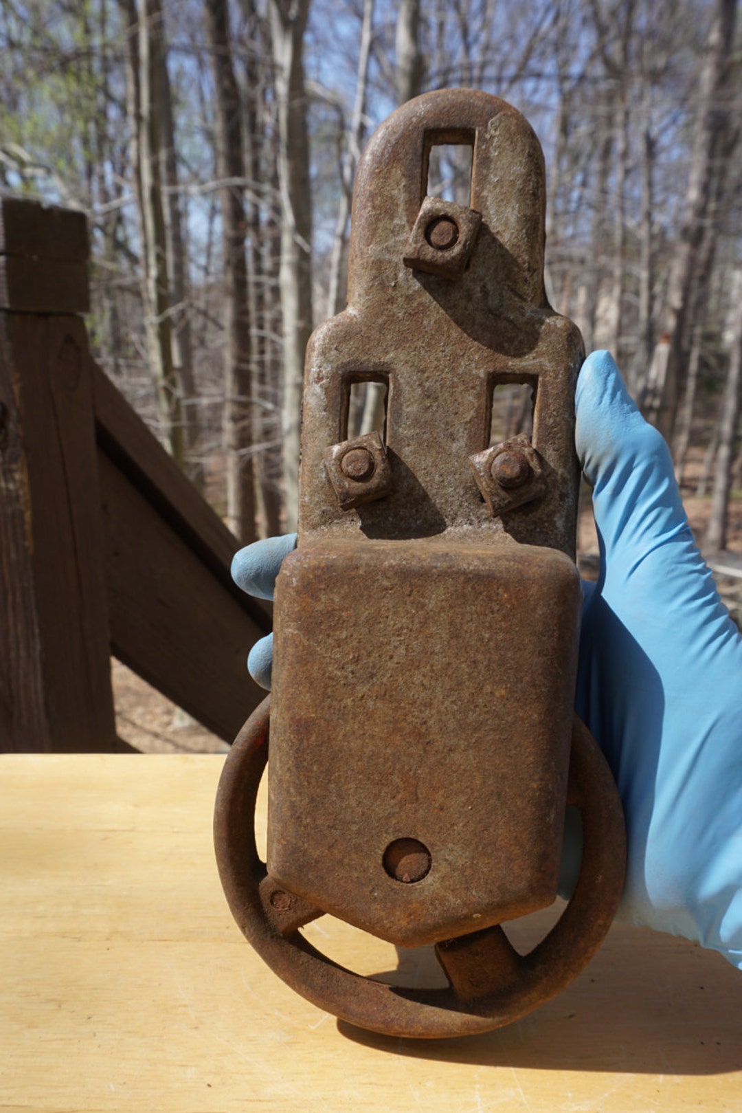 Vintage Industrial Cast Iron Wall Mounted Rope Pulley - Etsy