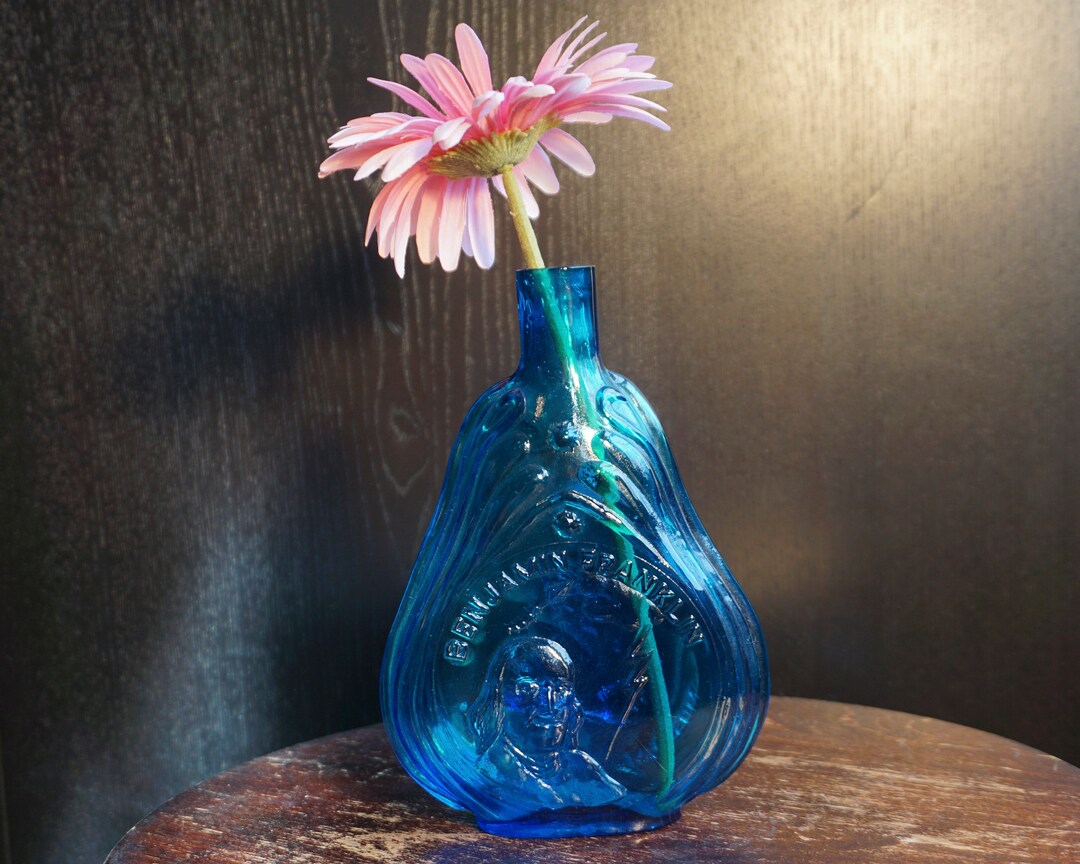 Vintage Clevenger Glass Museum Editions "benjamin Franklin" Bottle Made ...