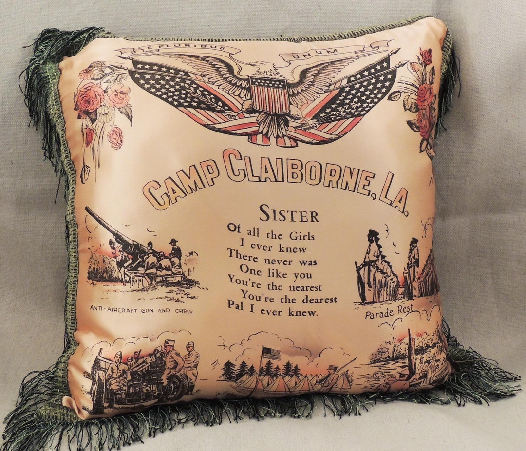 Silk Military Pillow, Collectible Military Pillow, WWII Military Pillow ...