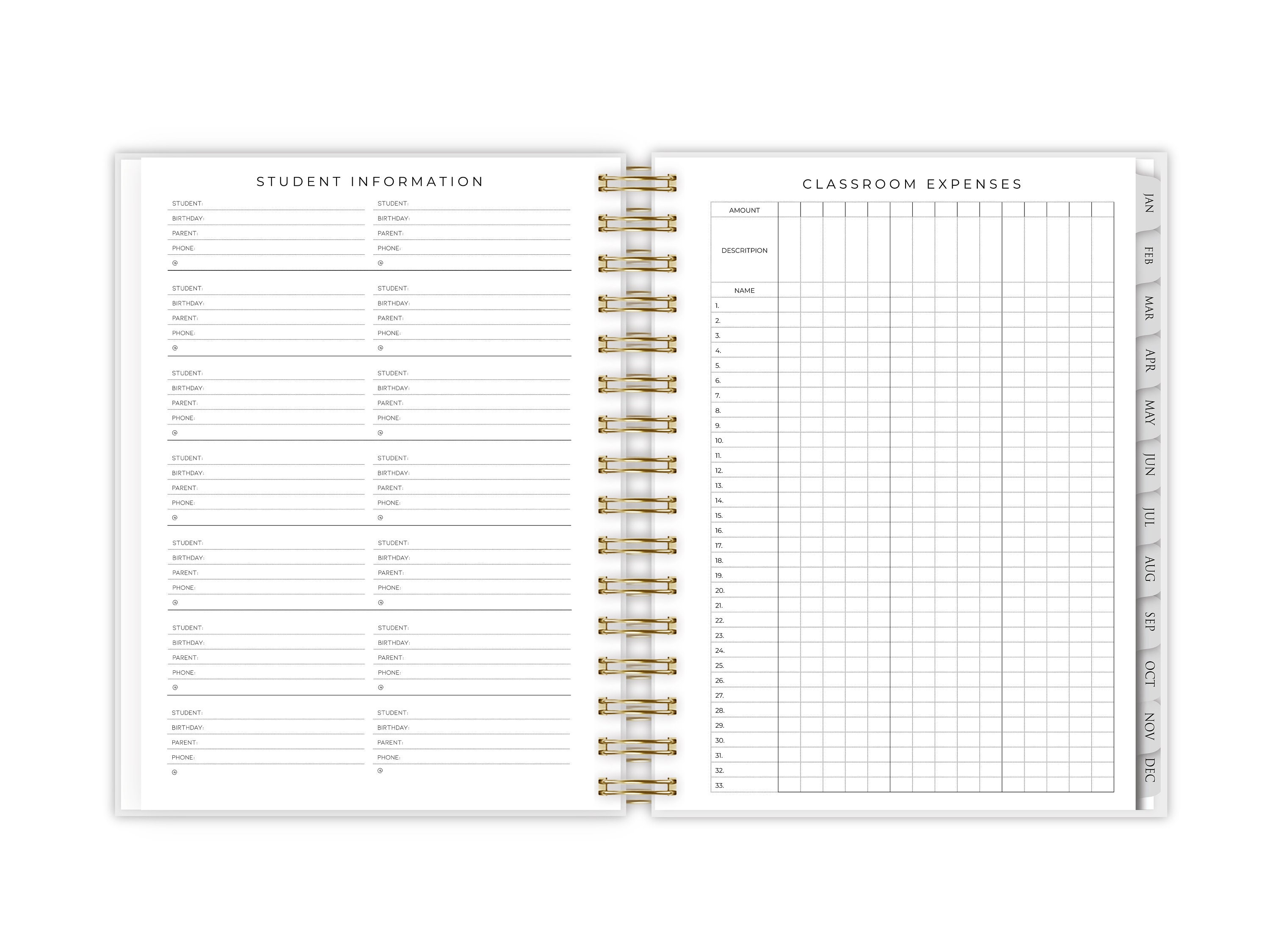 Teacher Calendar 2025-2026 | A4 Teacher Planner for Lesson Preparation ...