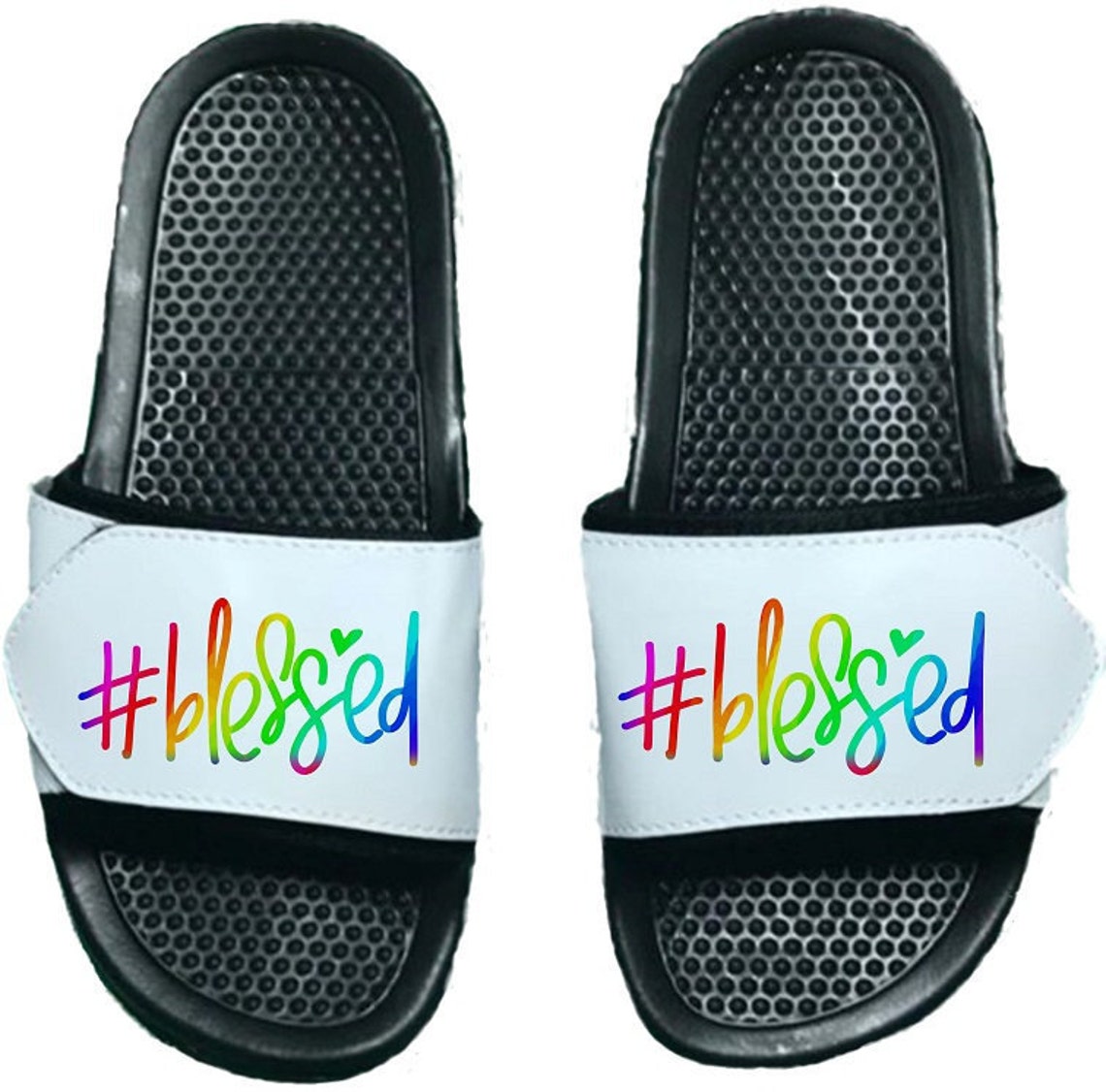 Slide Sandals #blessed, Sandals, Custom Slide Sandals #blessed, Blessed ...