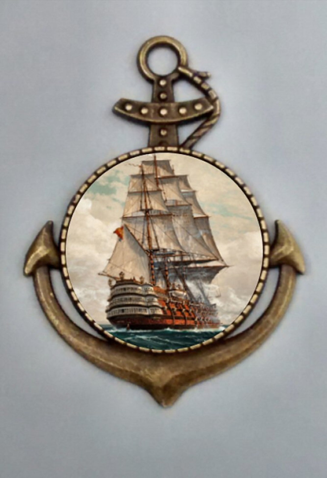 Nautical Necklace, Pirate Ship Necklace, Ship Necklace, Nautical ...