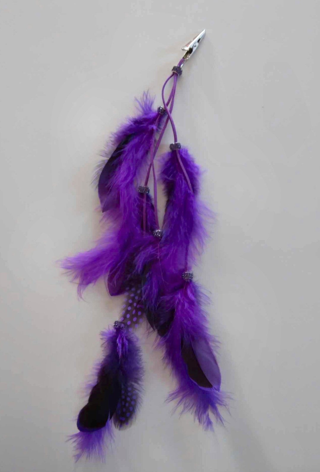 Purple Feathered Clip - Etsy