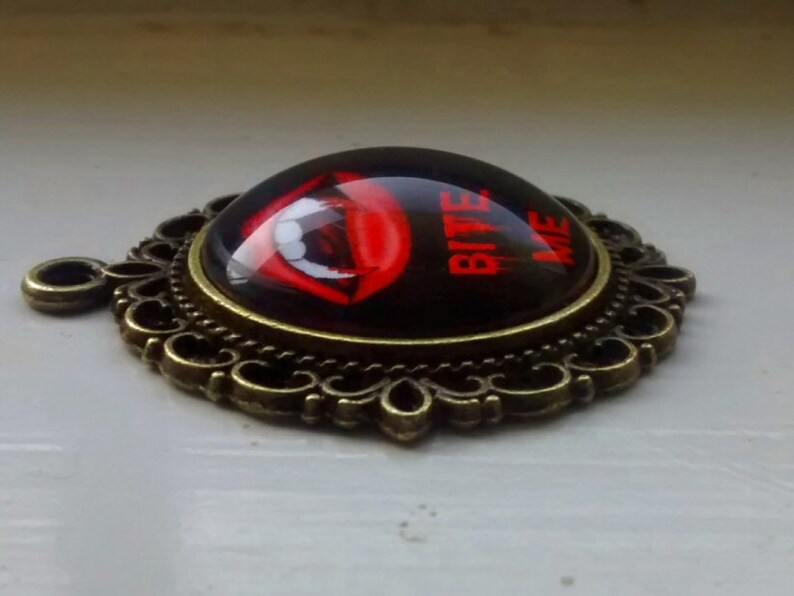 Vampire Pendant Vampire Bite Me Pendant Vampire Lips Bite | Etsy