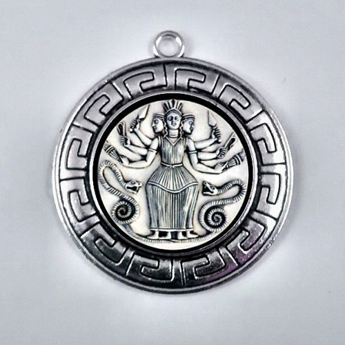 Hecate Wheel Moon Goddess Labyrinth Guardian of - Etsy