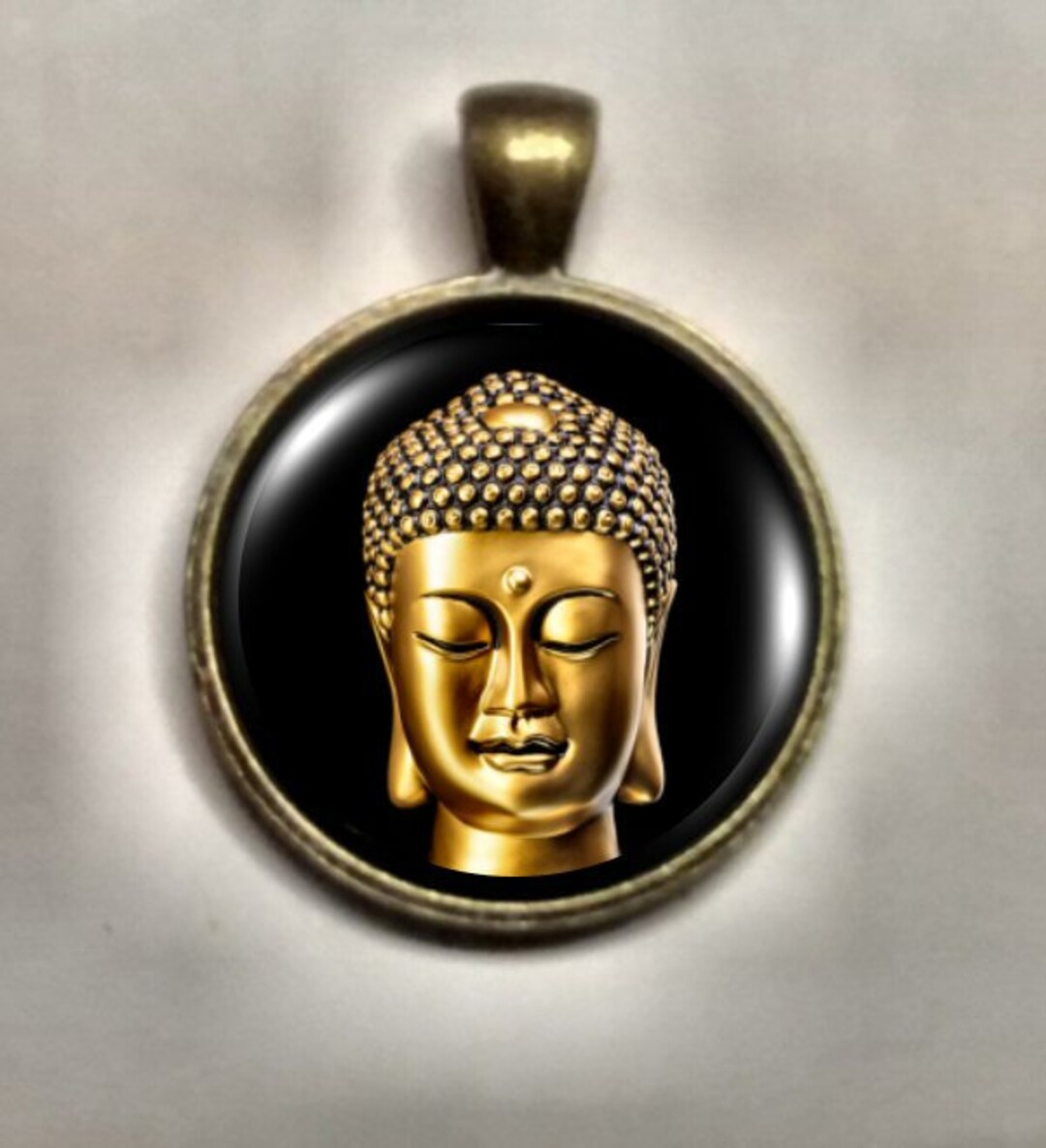 Colgante de Buda, collar de Buda, joyería de Buda, bronce antiguo ...