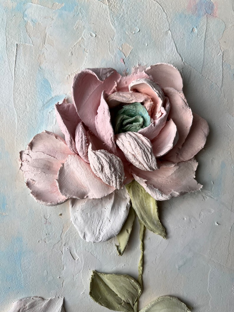 Sculpture Flower Painting 3D Painting 3D Wall Art Floral - Etsy