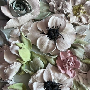 3d Rose Plaster Painting, 3d Flower Wall Art, Wedding Bouquet From ...