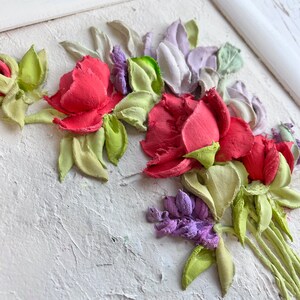 3d Rose Painting, 3D Flowers Made of Plaster, Original 3d Art, 3d ...