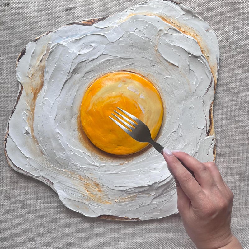 Fried Egg Sculpture - Etsy