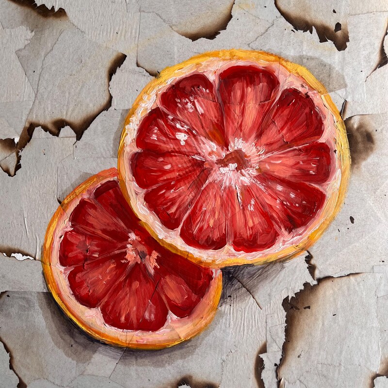 Grapefruit Painting - Etsy