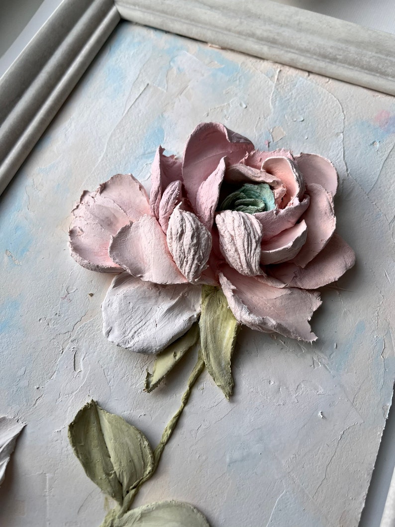Sculpture Flower Painting 3D Painting 3D Wall Art Floral - Etsy