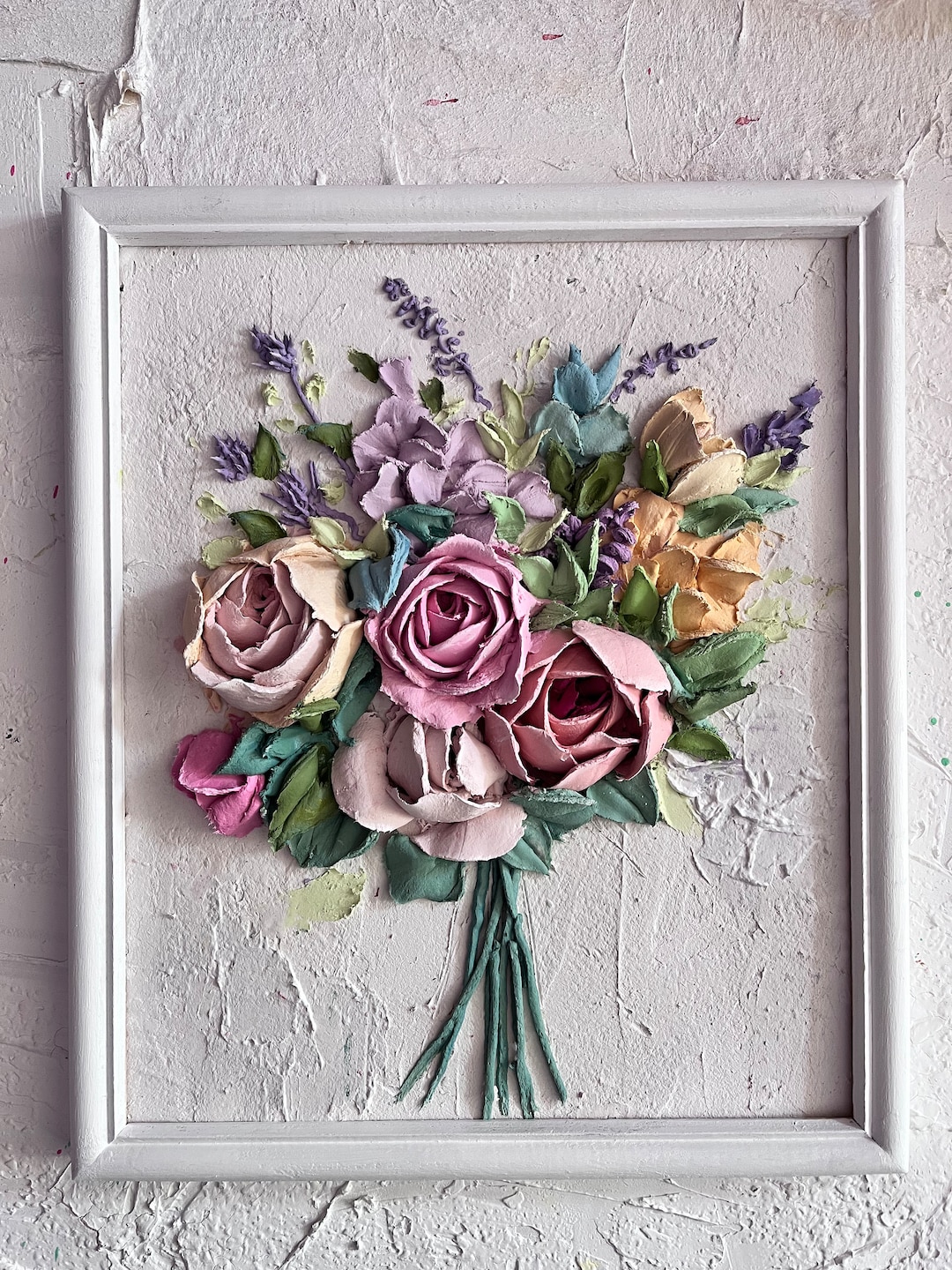 Wedding Bouquet Painting 3d Original Painting Wedding Bouquet to Order ...