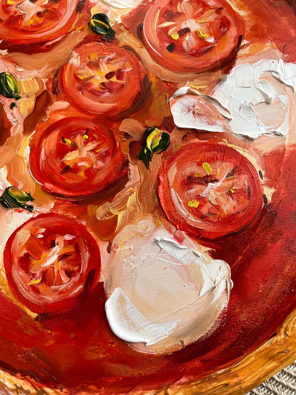 Pizza Original Painting Original Food Painting Original Impasto Art 3d ...