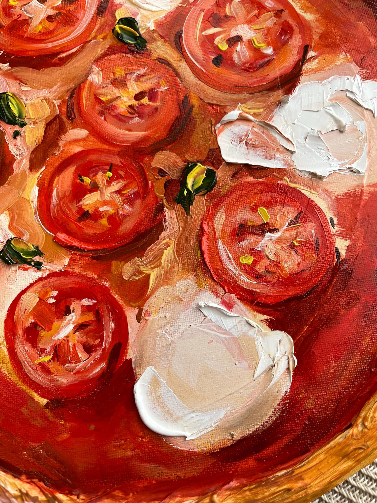 Pizza Original Painting Original Food Painting Original Impasto Art 3d ...