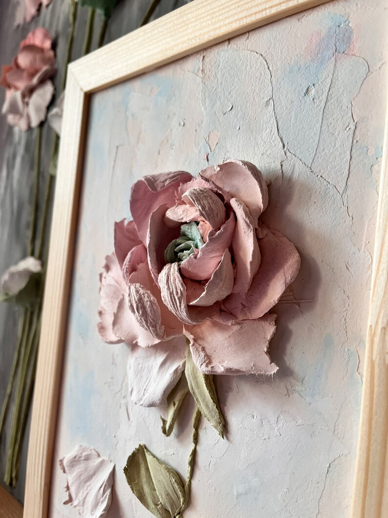 Sculpture Flower Painting 3D Painting 3D Wall Art Floral - Etsy