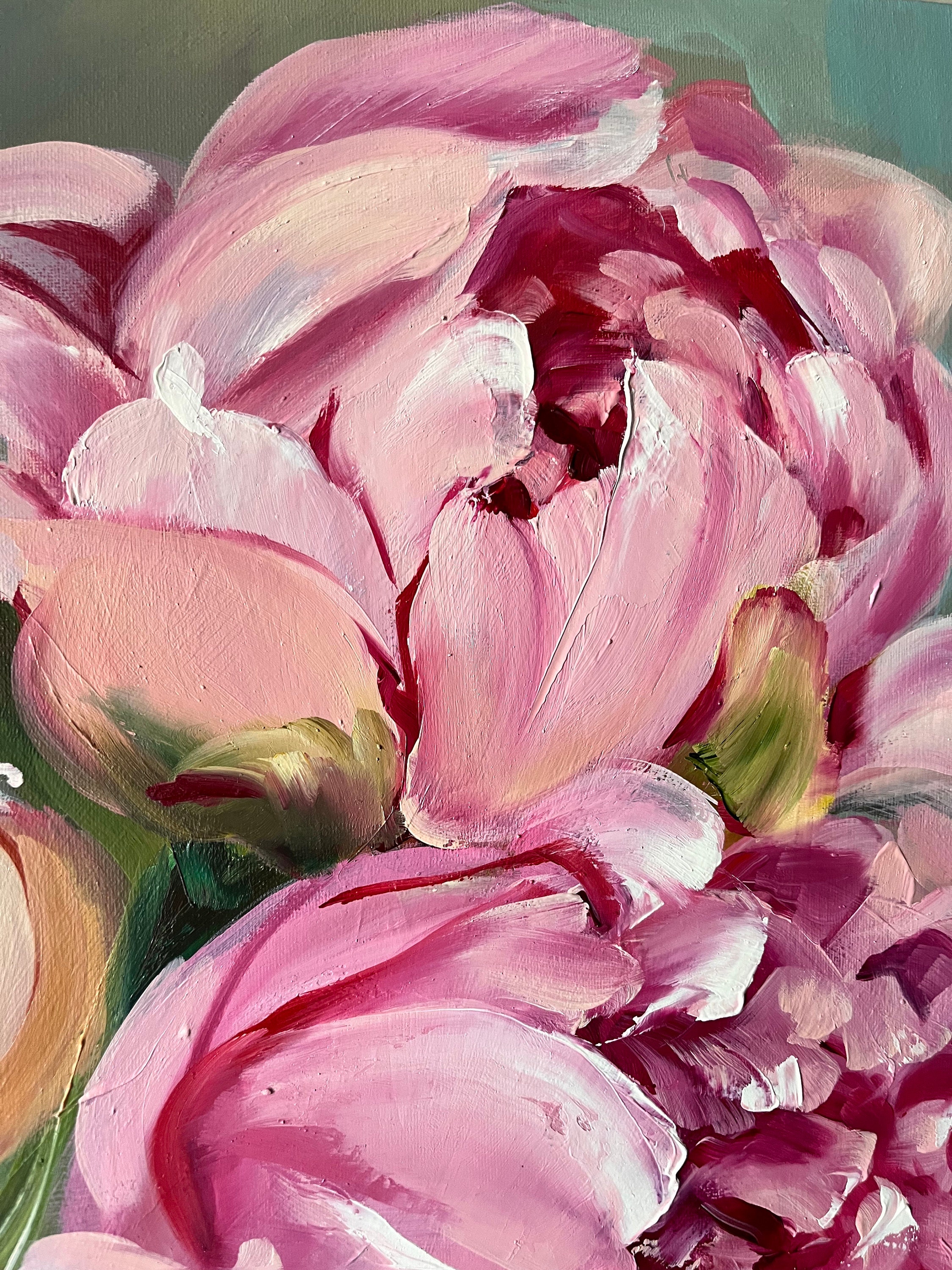 Peony Flowers Painting Original Realistic Flowers Painting - Etsy