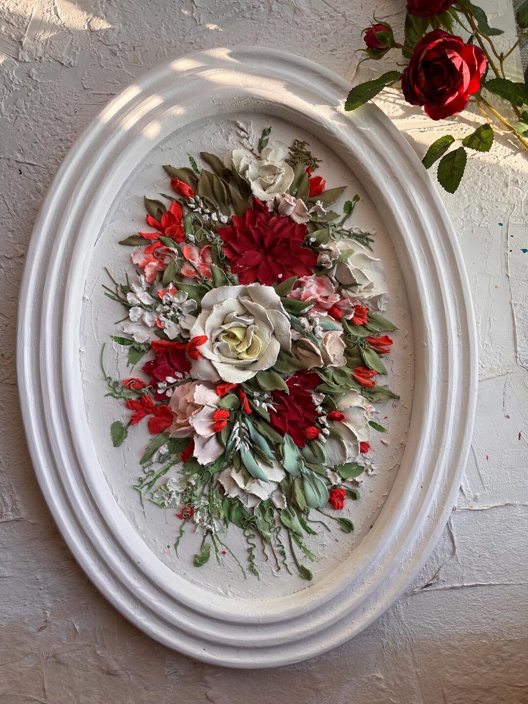 Wedding Bouguet to Order Sculpture Painting 3d Flowers Wall Art Gift to ...