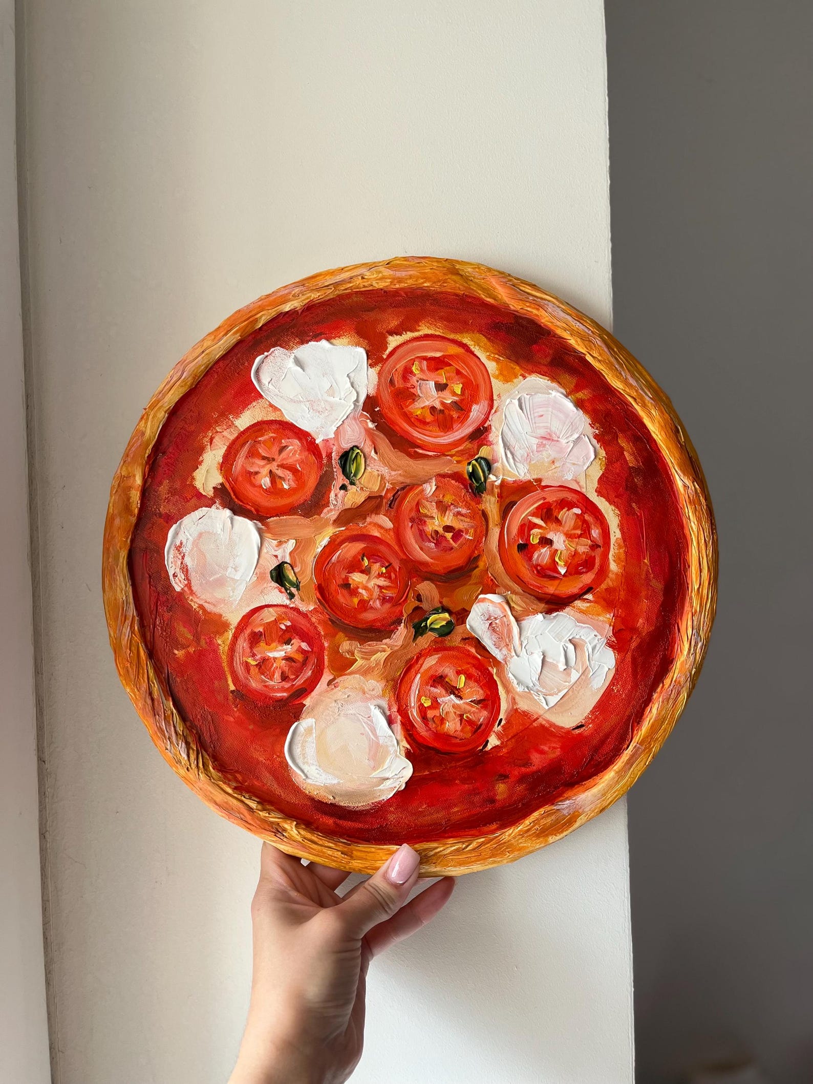 Pizza Original Painting Original Food Painting Original Impasto Art 3d ...