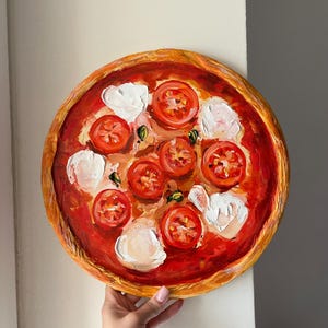 Pizza Original Painting Original Food Painting Original Impasto Art 3d ...