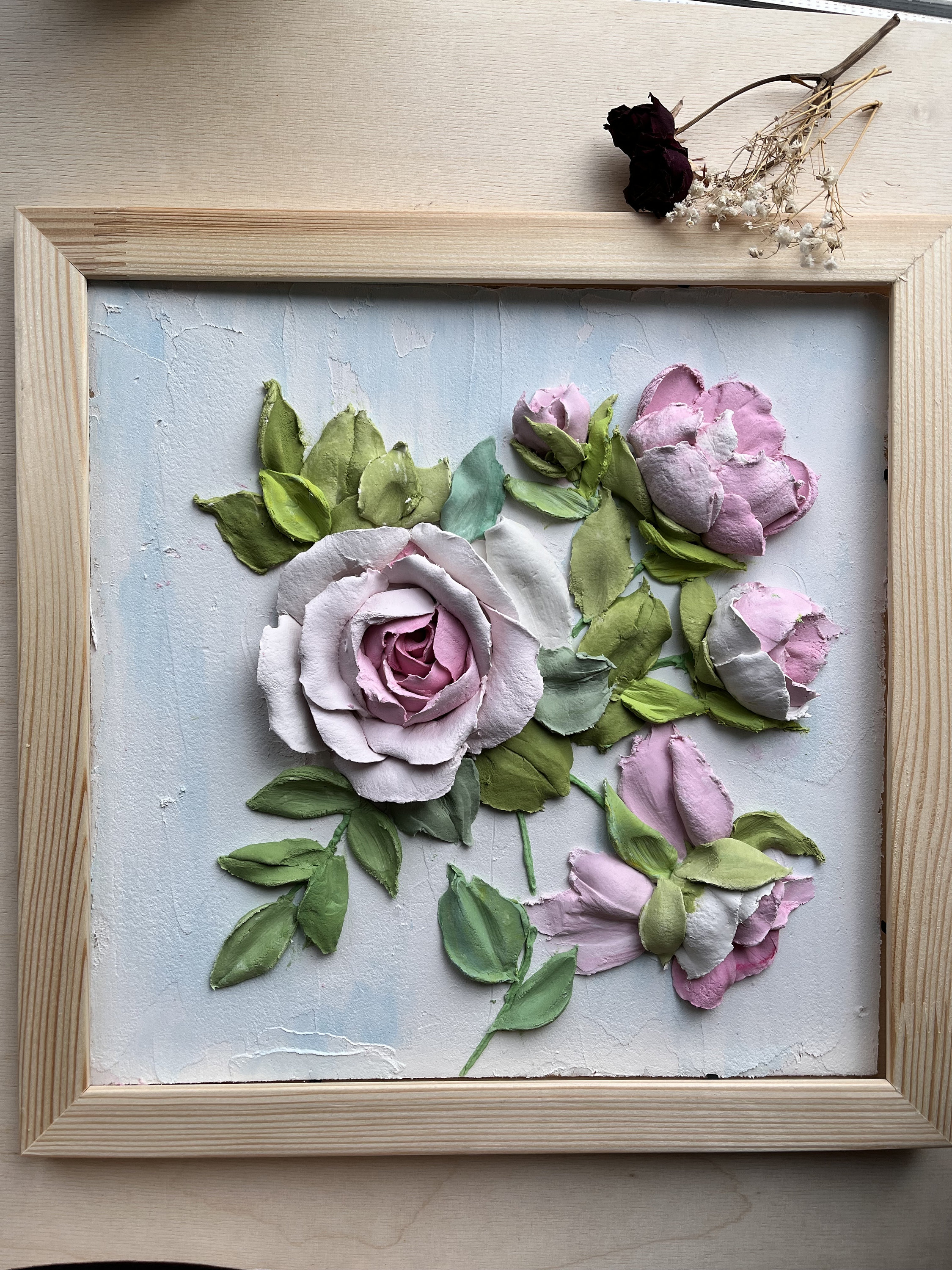 Flower Sculpture Painting Roses 3D Painting Floral Painting 3D - Etsy
