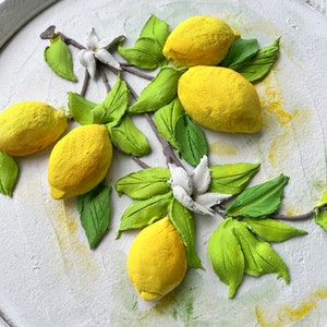 Lemon Sculpture Painting 3d Painting Fruits 3d Kitchen Painting Yellow ...