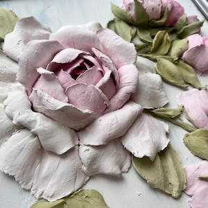 Flower Sculpture Painting Roses 3D Painting Floral Painting 3D Wall Art ...