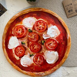 Pizza Original Painting Original Food Painting Original Impasto Art 3d ...