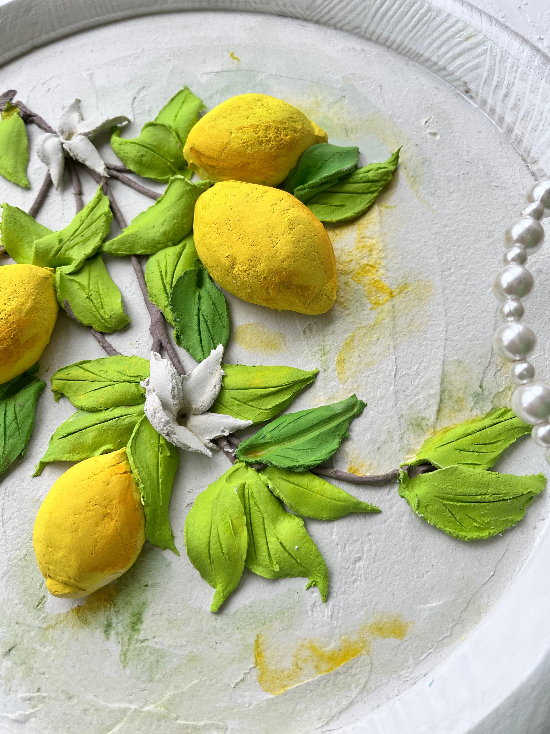 Lemon Sculpture Painting 3d Painting Fruits 3d Kitchen Painting Yellow ...