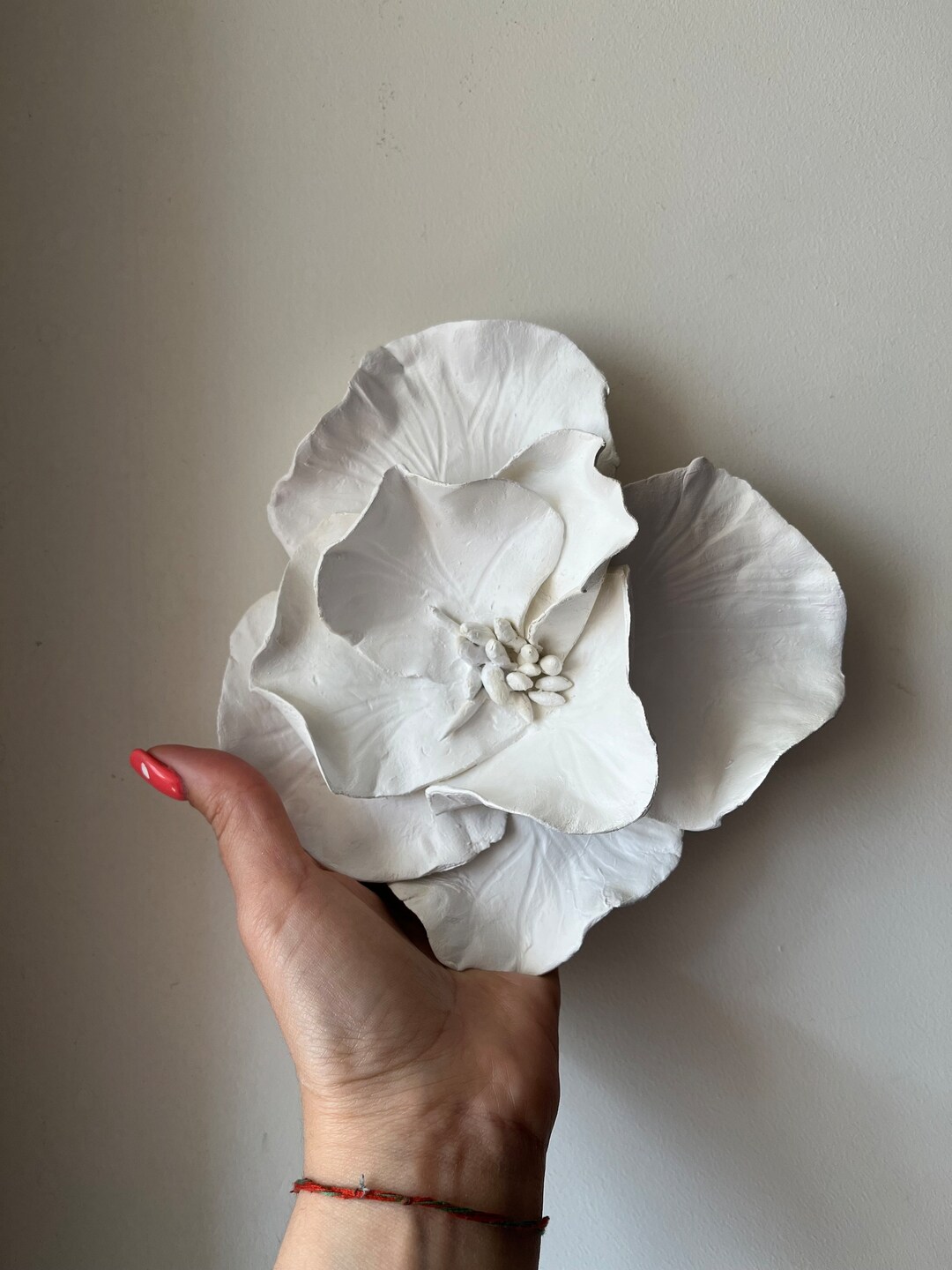 3d Flower Wall Decor, Floral Wall Decor, Sculpture Painting, White ...