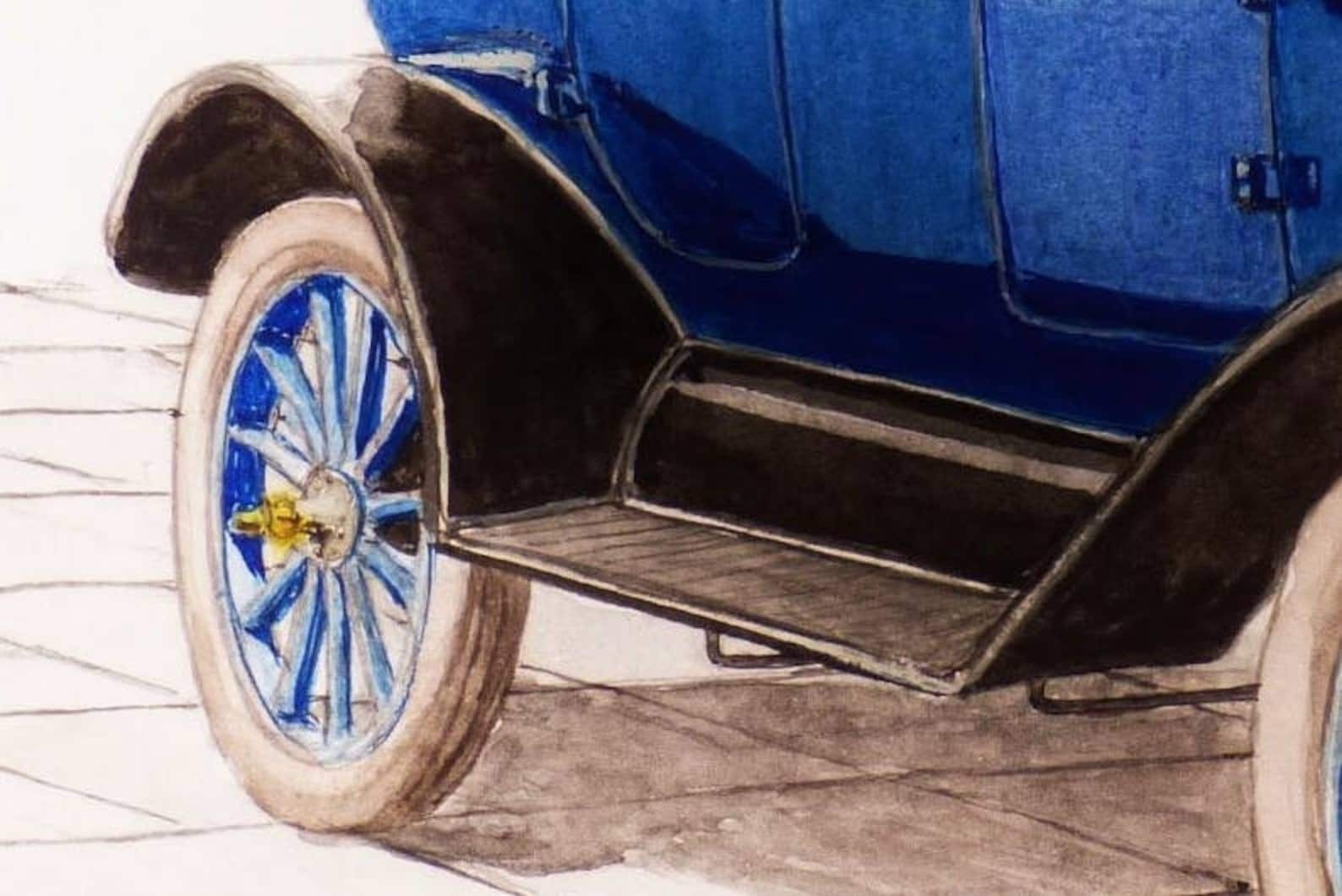 Ford Model T 1908-1927 Original Painting Classic Car - Etsy