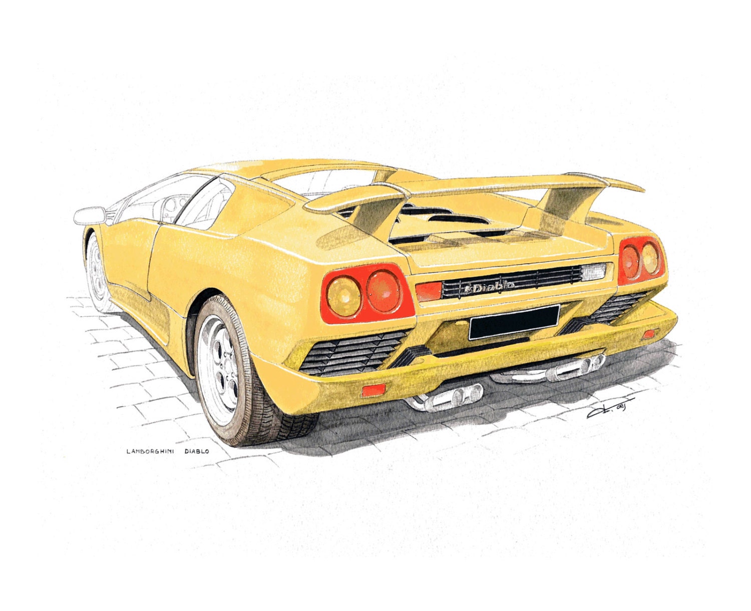 How To Draw A Lamborghini Diablo