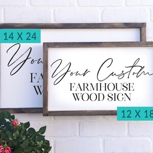Farmhouse Sign Customized With Your Own Saying or Quotes, Custom Wood ...
