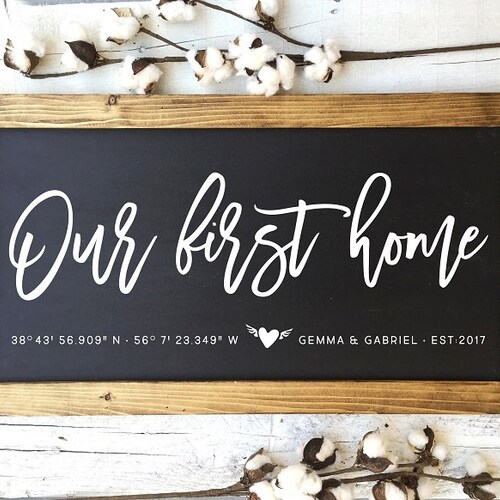 Our First Home Sign - Etsy