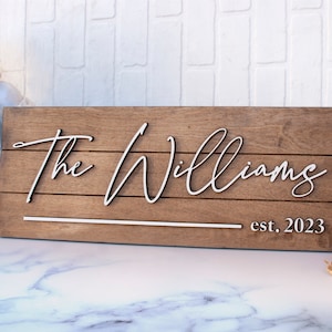 Family Last Name Sign, Personalized Wedding Gift, Pallet Sign Style ...
