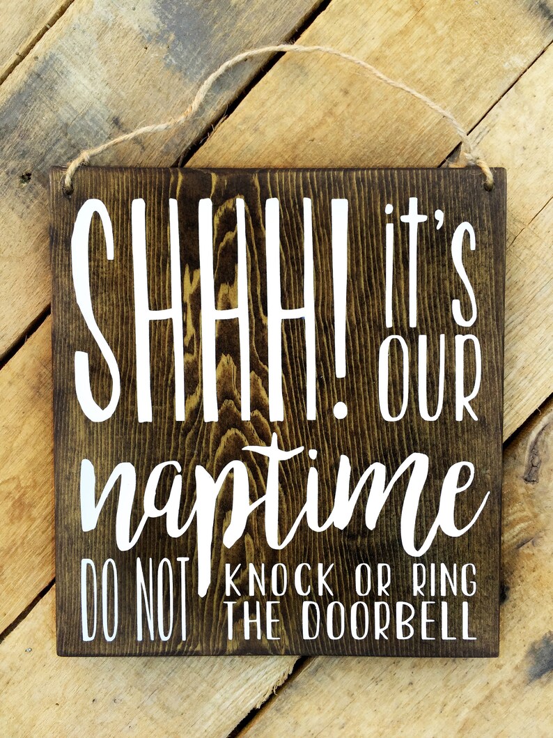 Baby Sleeping Sign, Baby Sleeping Door Sign, Naptime Door Sign, Naptime ...