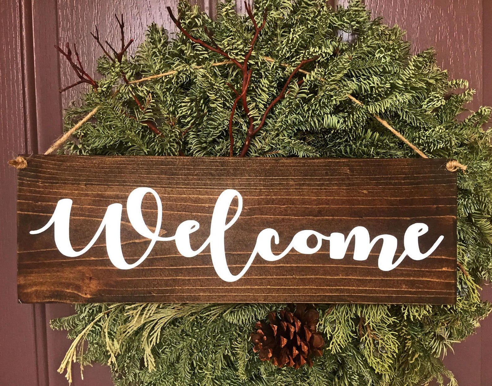 Welcome Sign, Welcome Door Sign, Wedding Gift Door Sign, Personalized ...
