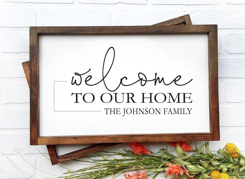 Family Name Established Sign, Welcome Sign, Farmhouse Sign, Last Name ...