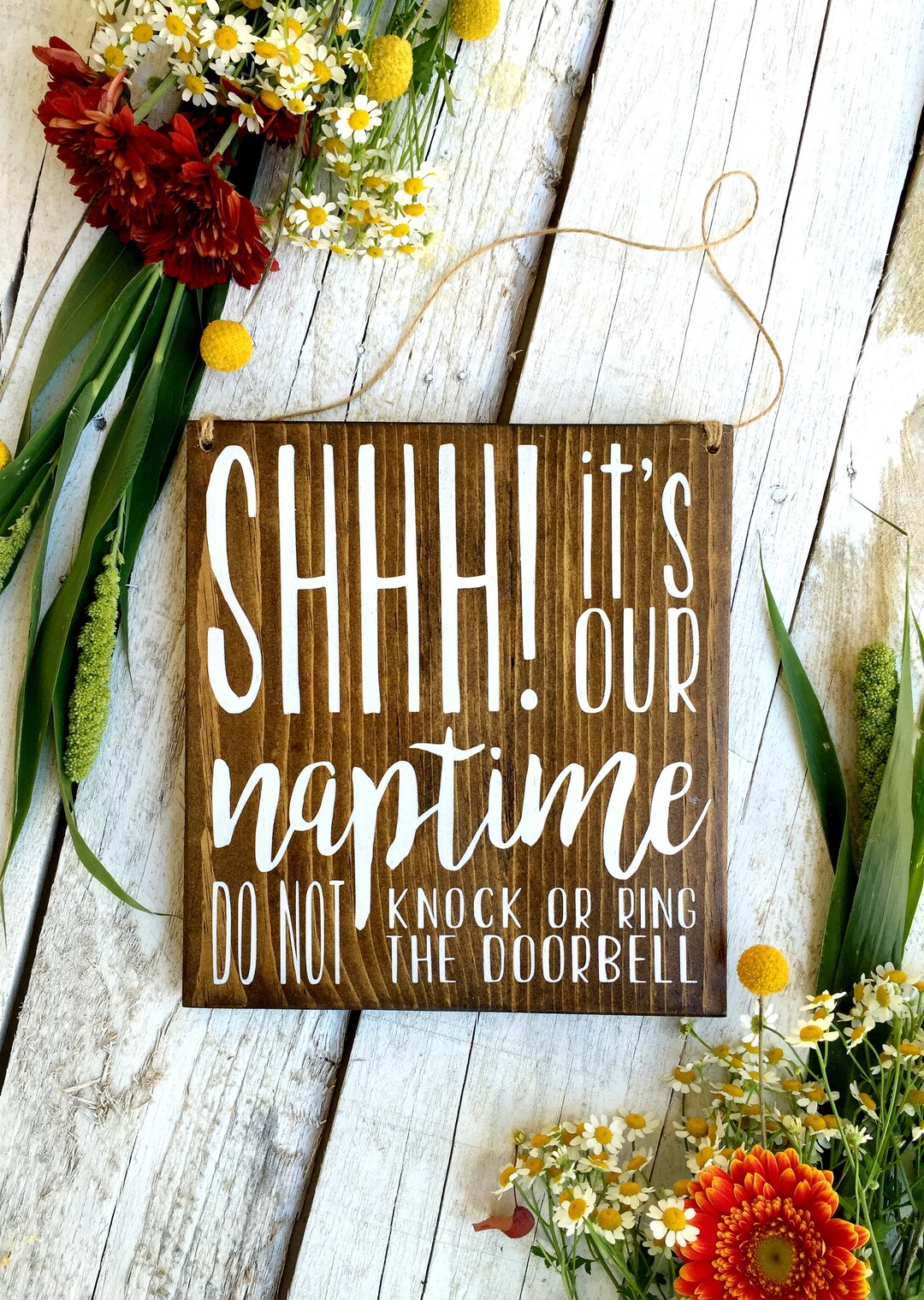 Baby Sleeping Sign, Baby Sleeping Door Sign, Naptime Door Sign, Naptime ...