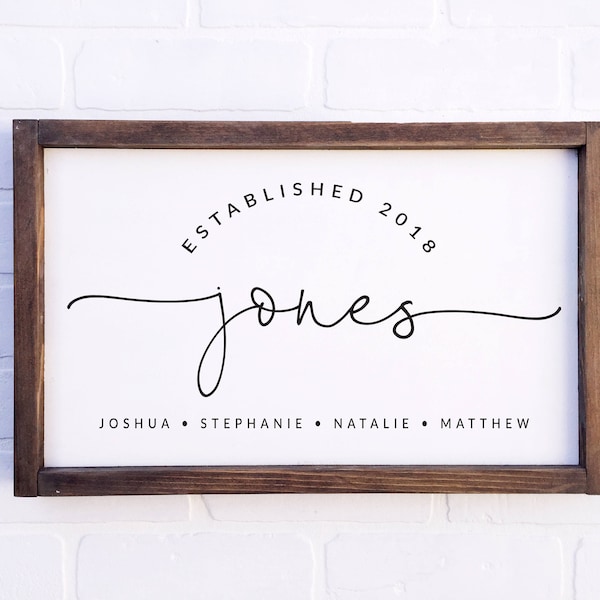 Last Name Sign - Etsy