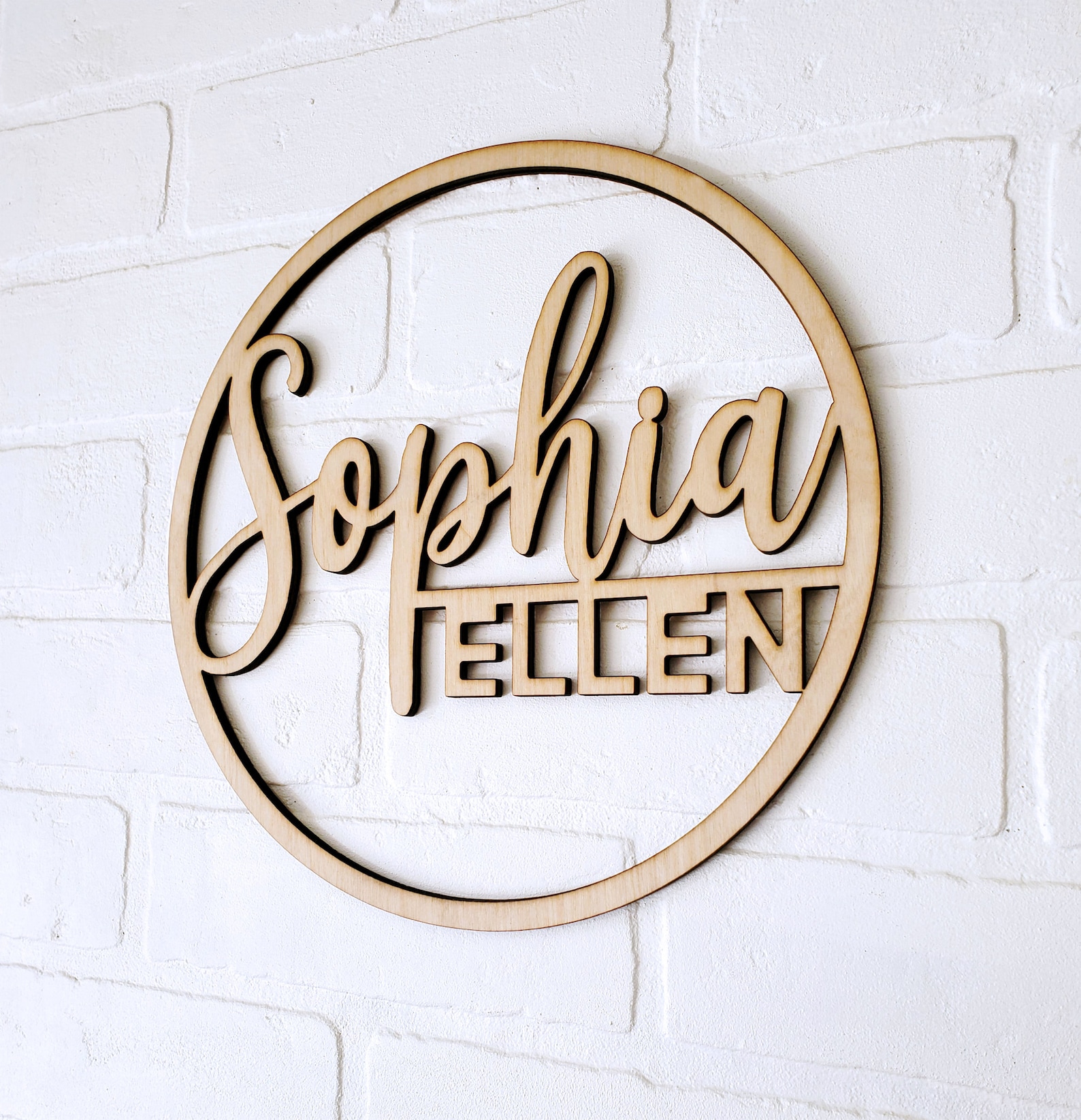 Round Baby Name Sign, Custom Baby Name Sign, Nursery Sign, Nursery ...