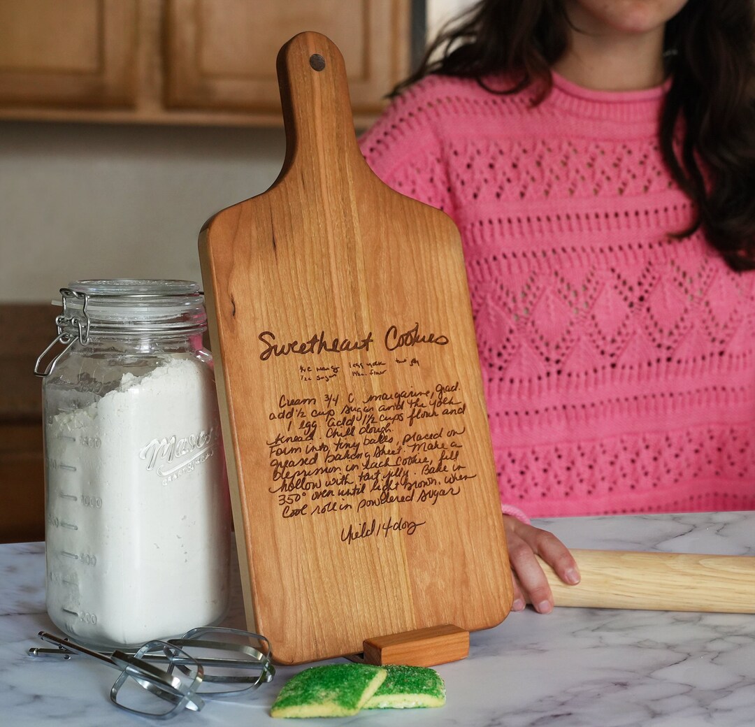 Recipe Cutting Board, Handwritten Recipe, Personalized Gift, Custom ...