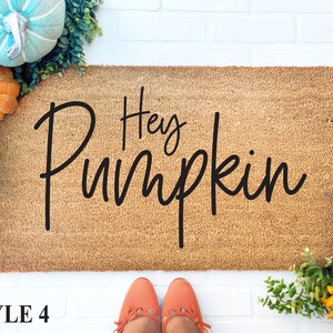 Hey There Pumpkin Doormat, Hello Pumpkin, Hi Pumpkin Door Mat, Funny ...