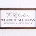 Where It All Began Sign, Custom Coordinates Wood Sign, Latitude ...