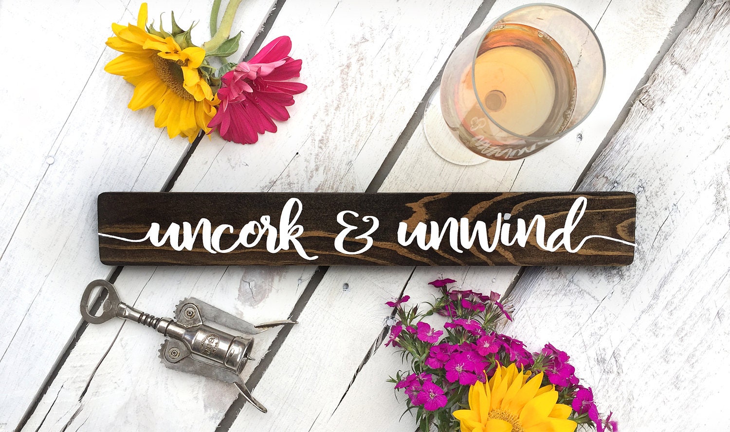 Wine Signs Housewarming Gift Uncork and Unwind Wine Gift - Etsy