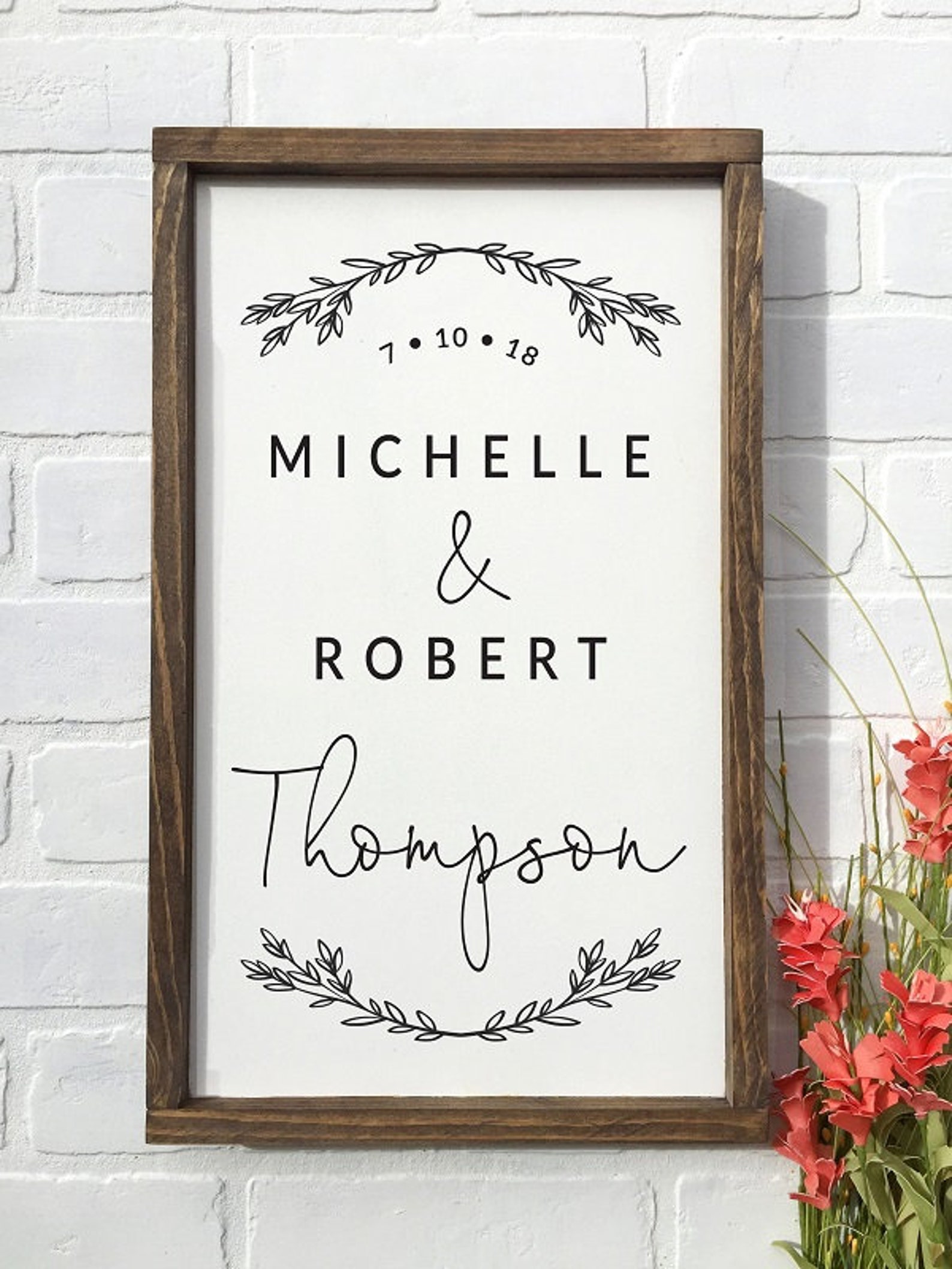 Family Name Established Sign Farmhouse Sign Last Name Sign - Etsy