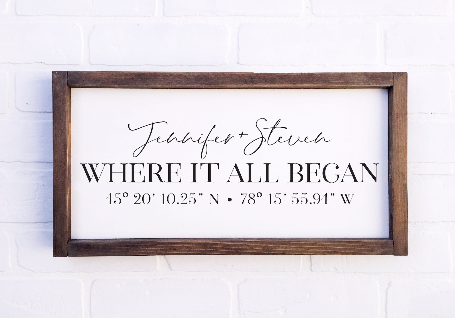 Where It All Began Sign, Custom Coordinates Wood Sign, Latitude ...